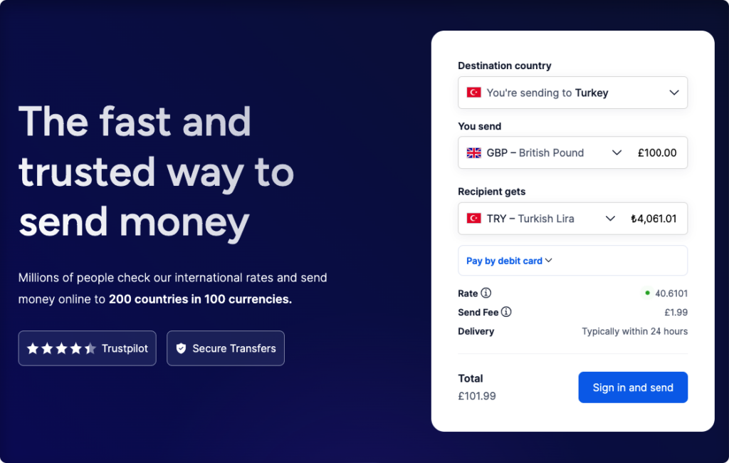 Send Money from UK to Turkey: Best Options and Fees